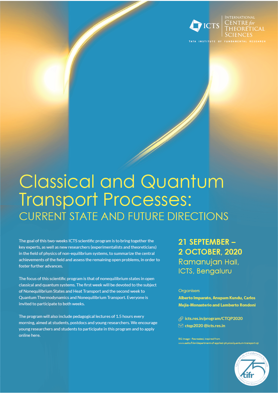 Classical and Quantum Transport Processes: Current State and Future Directions (CANCELLED) | ICTS